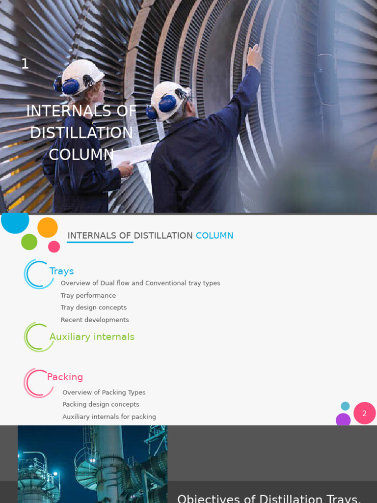Distillation Column Internals Overview | PDF | Distillation | Heat ...
