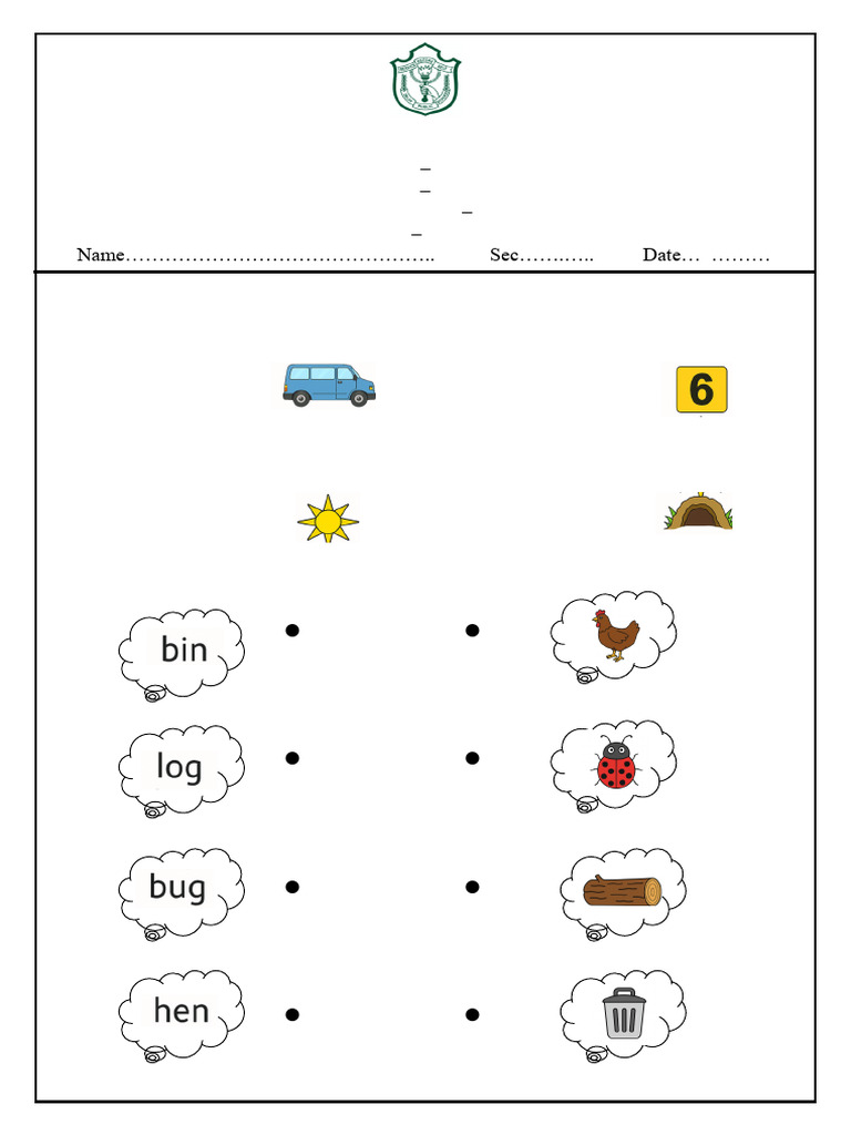 English. CLASS UKG (Worksheet-2 Evaluation-I) 2025-26-12.06.2025-1 | PDF