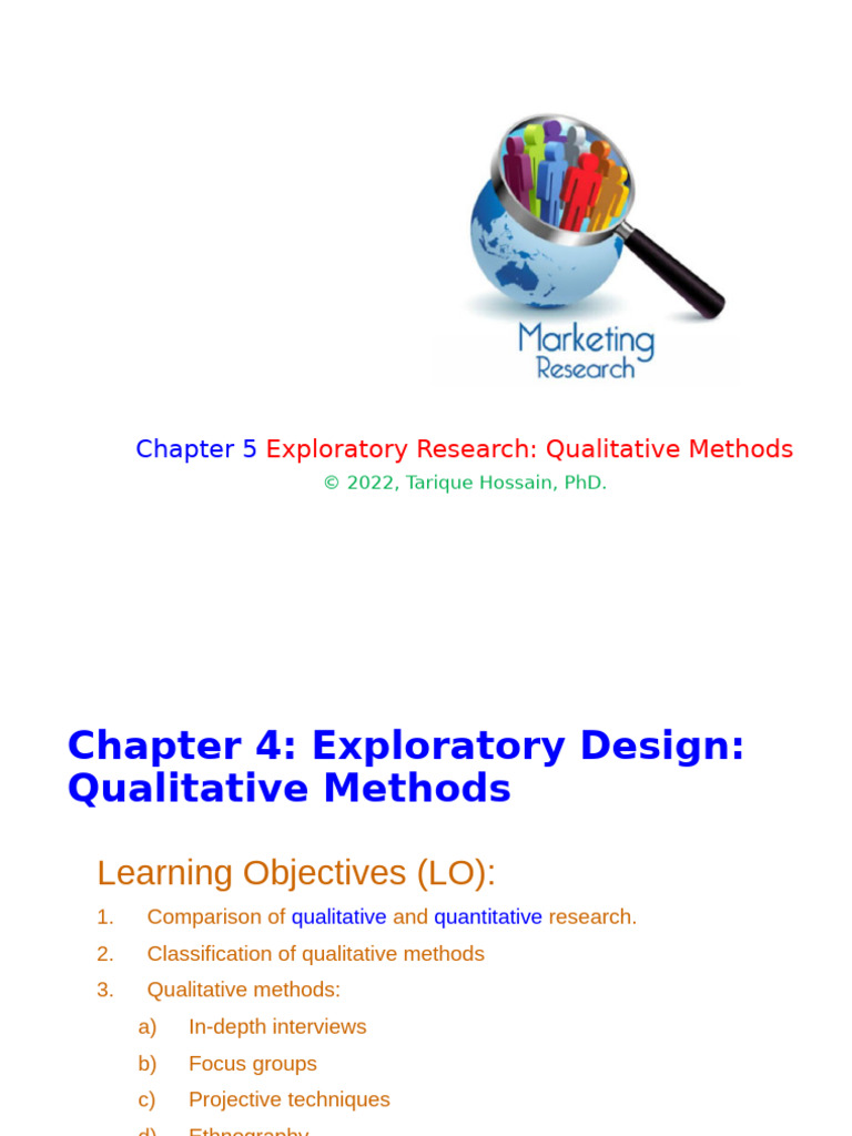 Chapter 05 - Exploratory Research-Qualitative Methods | PDF | Focus ...