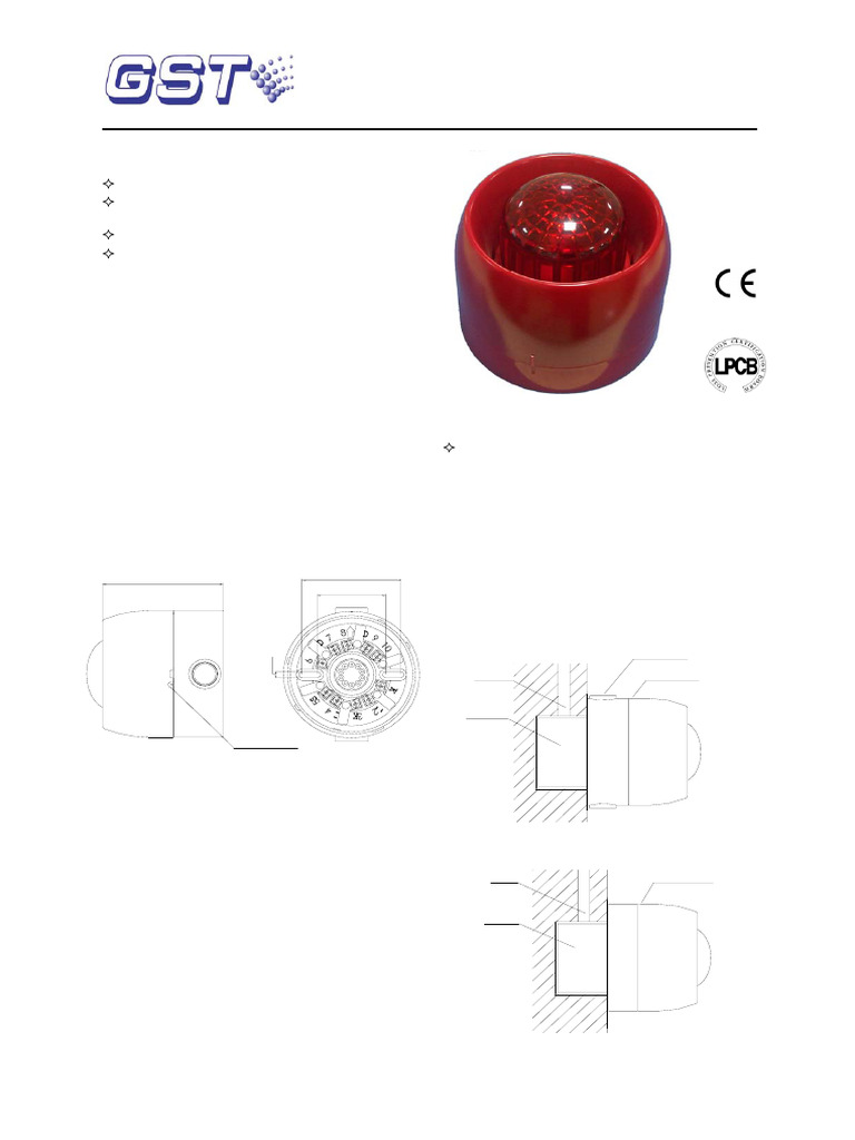 C-9403 Sounder Strobe Specifications | PDF | Electrical Wiring ...