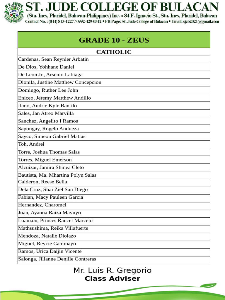 10 Zeus List Catholic | PDF