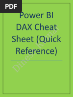 DAX Cheat Sheet PowerBI | PDF