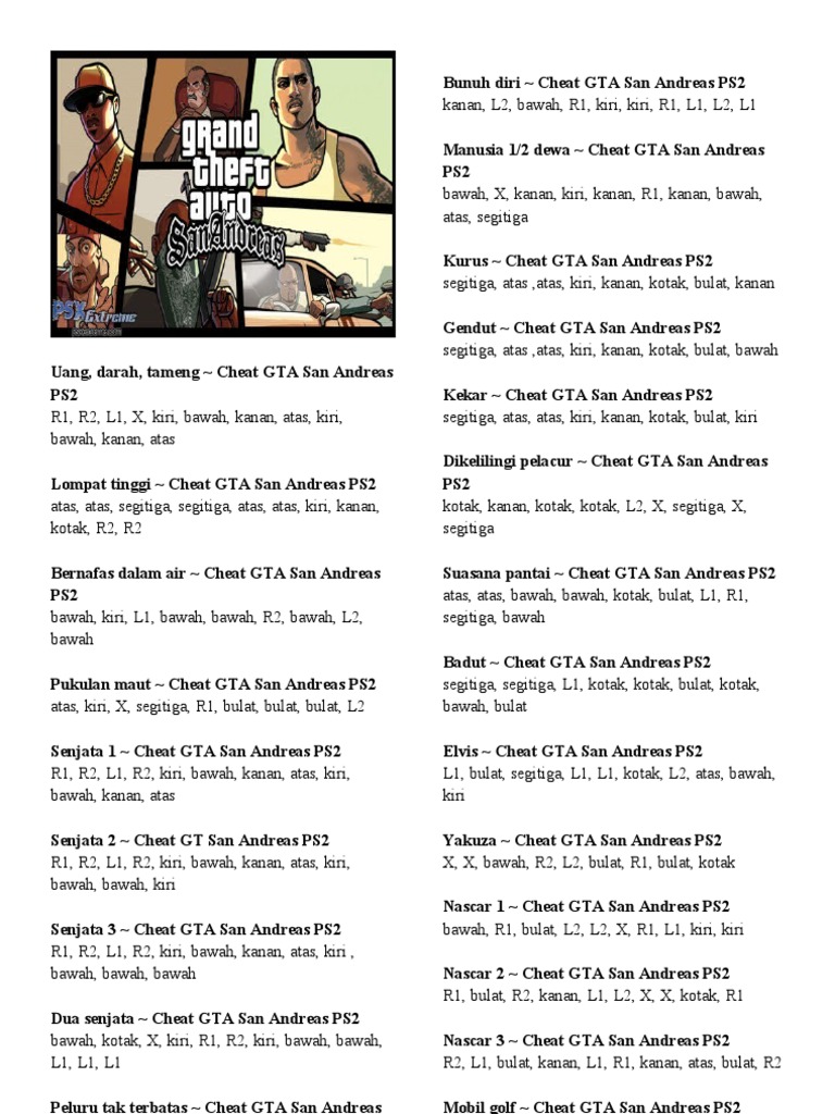 Cheat PS2 | PDF | Games & Activities