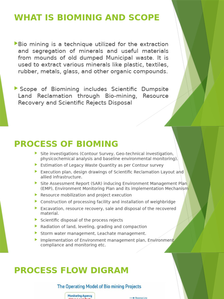 Biomining Techniques and Eligibility Criteria | PDF | Waste Management ...