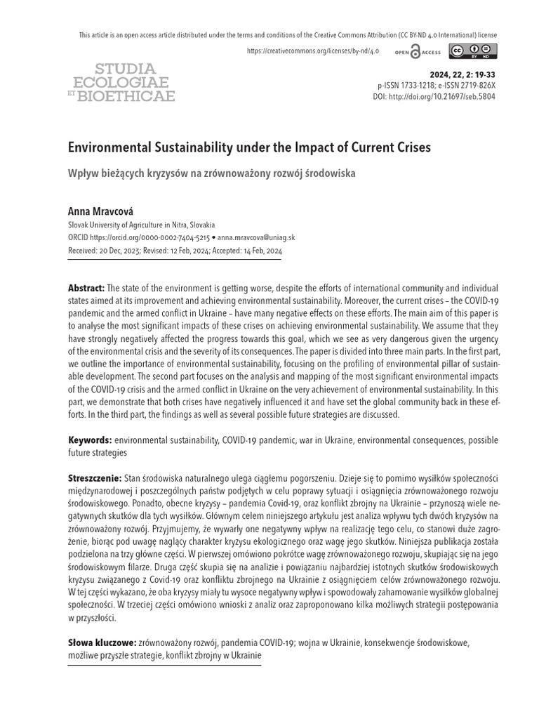 Environmental Sustainability Under | PDF | Sustainability | Pollution