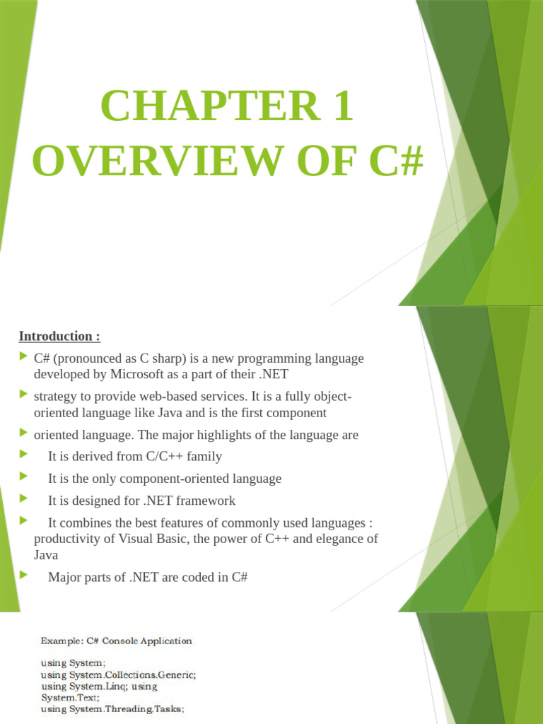 Introduction To C# | PDF | Data Type | C Sharp (Programming Language)