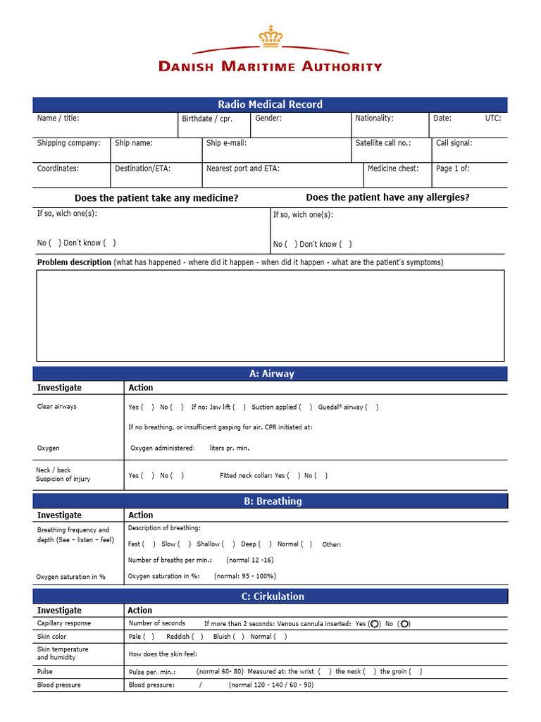 Comprehensive Radio Medical Record Template | PDF | Cardiopulmonary ...