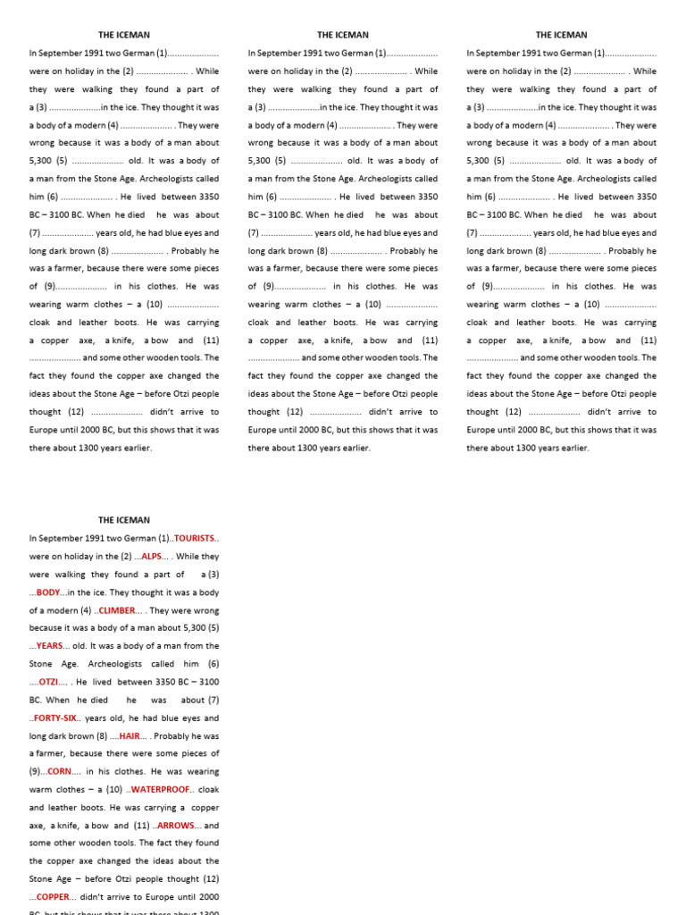 Project 4 - Unit 1 - THE ICEMAN - Fill in | PDF