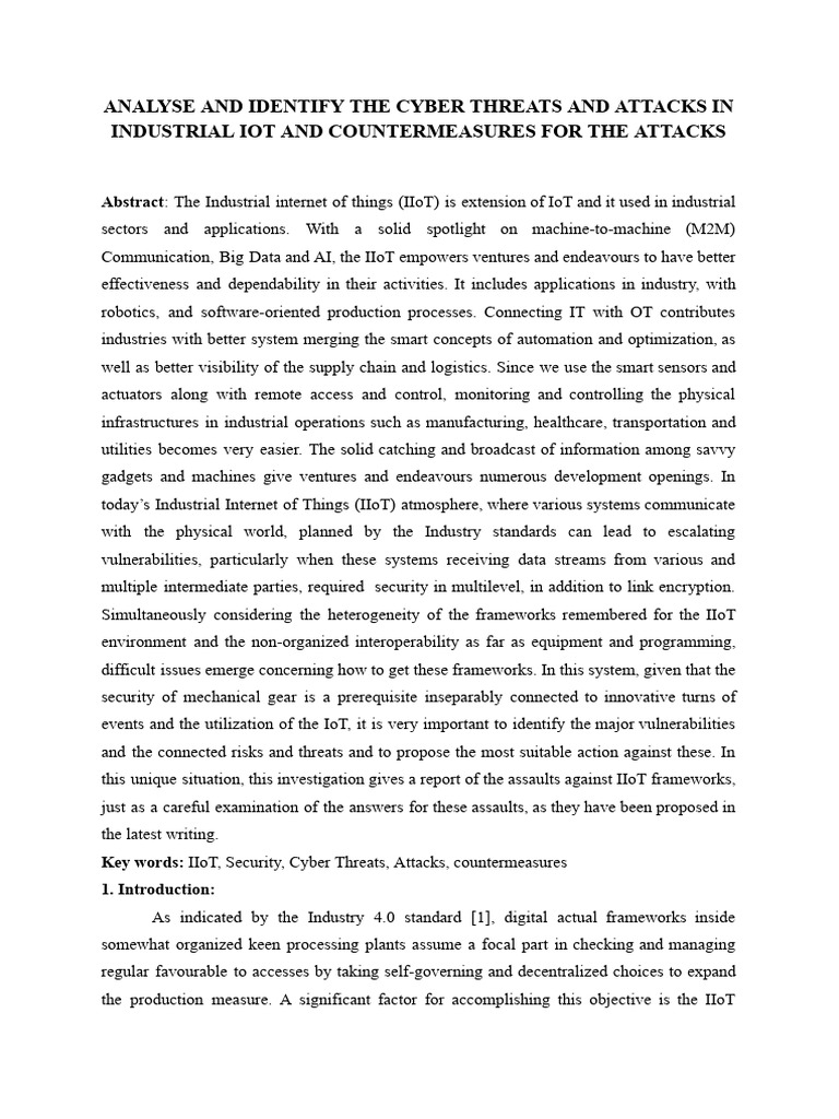 IIot - Abstract | PDF | Internet Of Things | Computing
