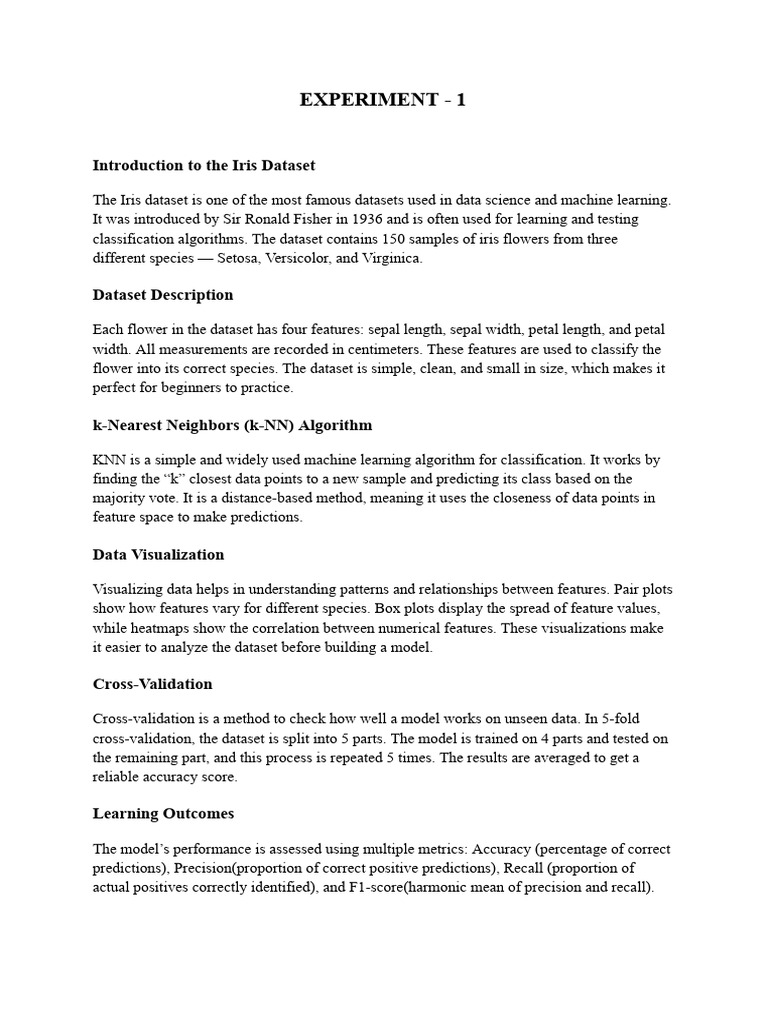 ML Lab1 Theory | PDF