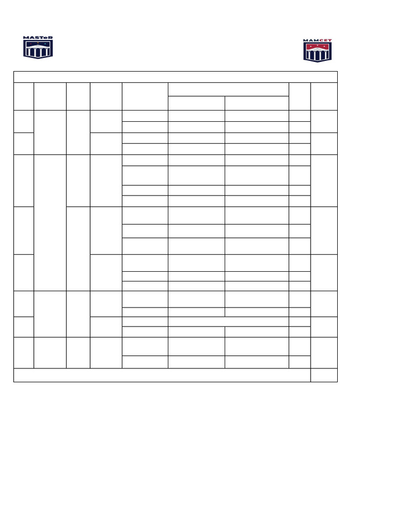 IV Year Hall Plan for CIA Test 2025 | PDF