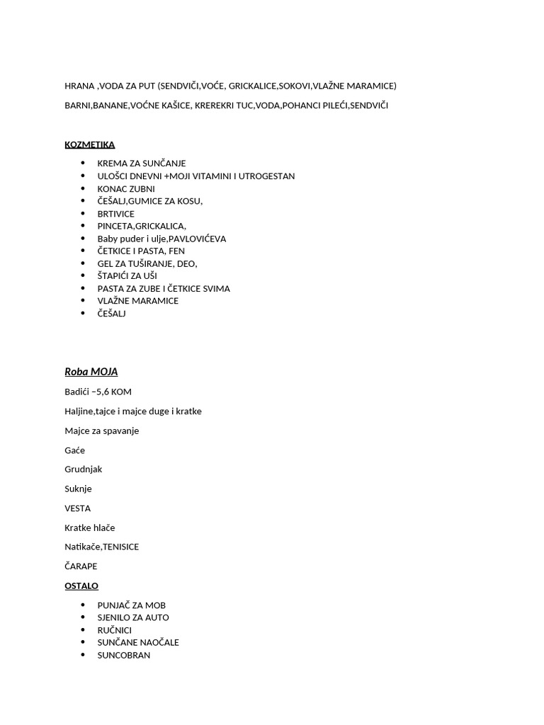 Popis Stvari - MORE 2025 | PDF