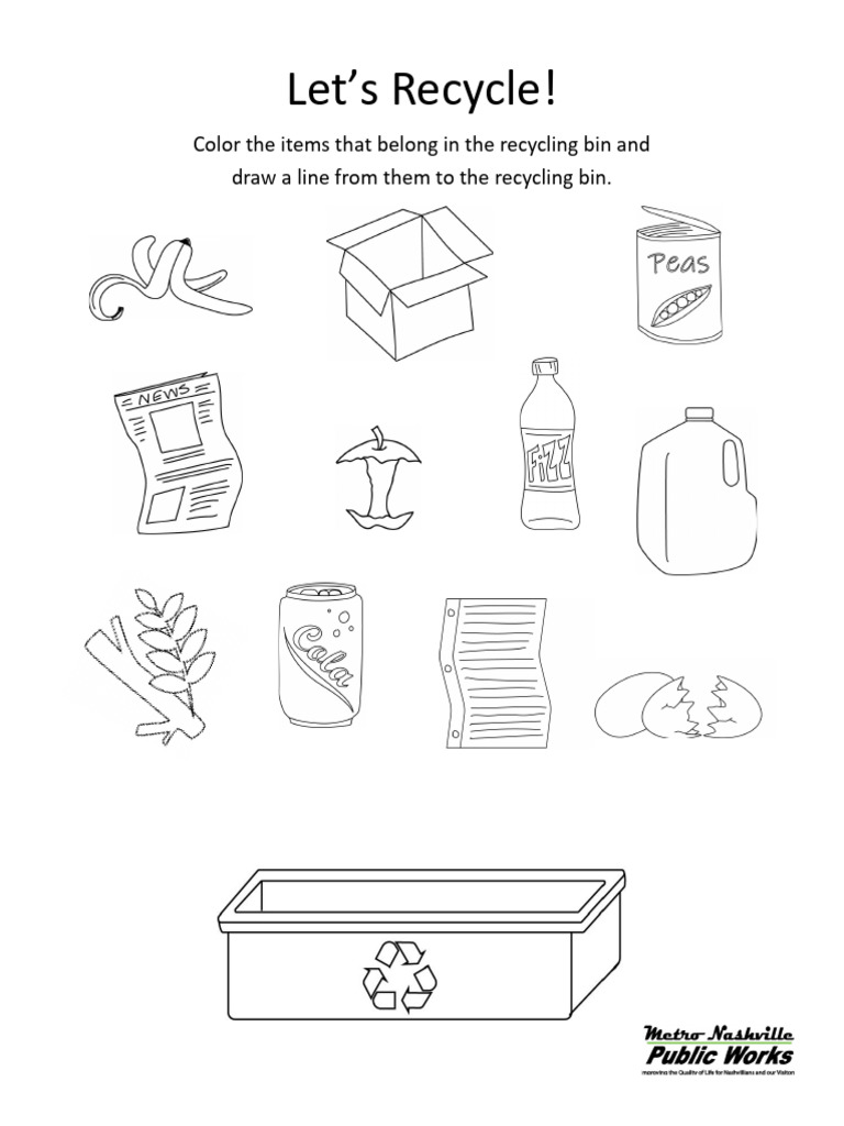 Lets Recycle Sorting Activity | PDF