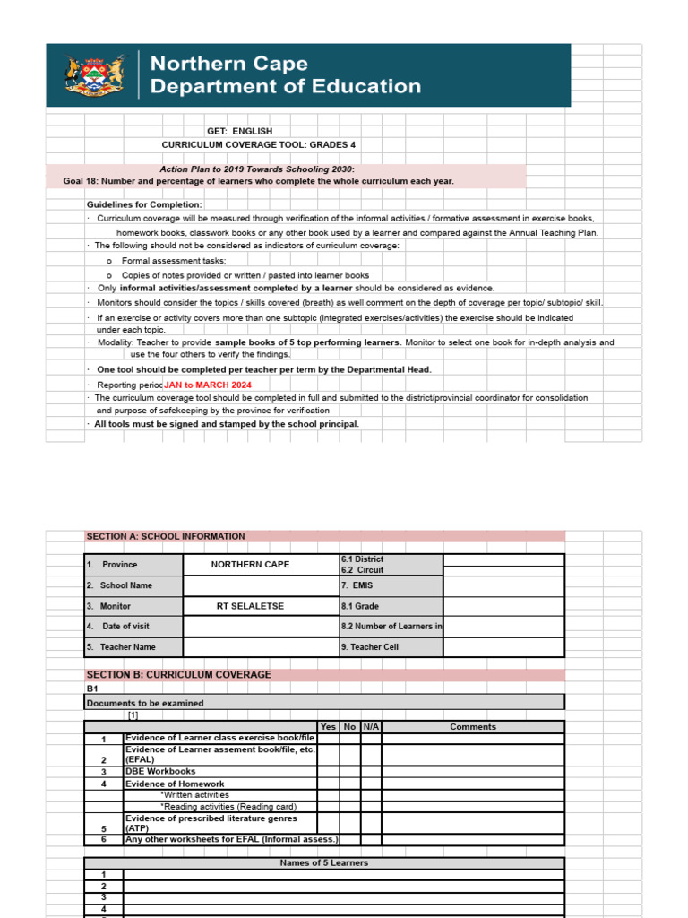 2024 t1 Curriculum Coverage Grade 4 | PDF | Curriculum | Learning