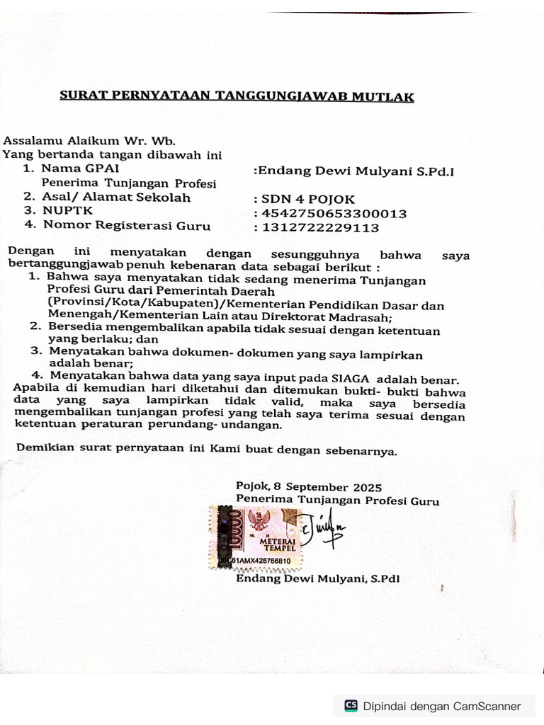 SPTJM Bu Endang | PDF