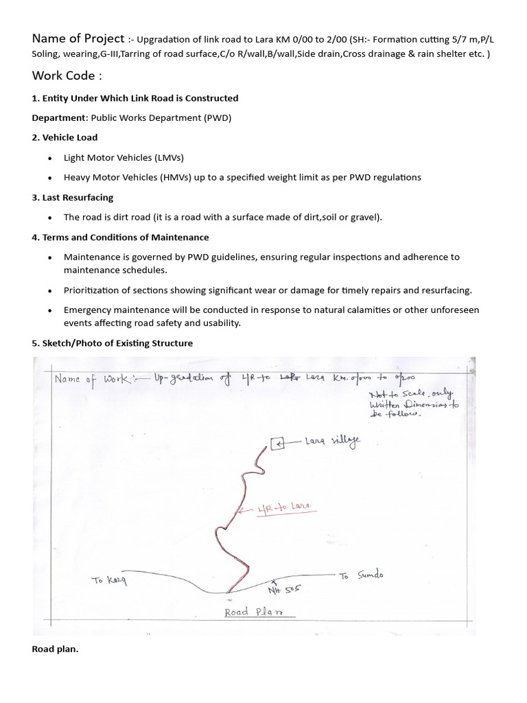 Upgrading Lara Link Road for Connectivity | PDF