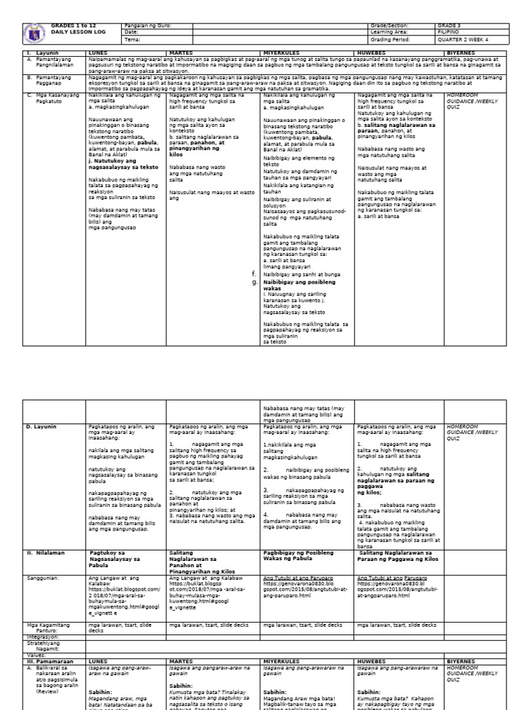 Filipino DLL | PDF