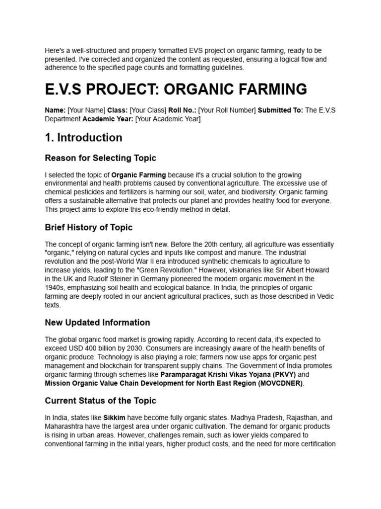 Organic Farming EVS Project Overview | PDF | Organic Farming | Agriculture