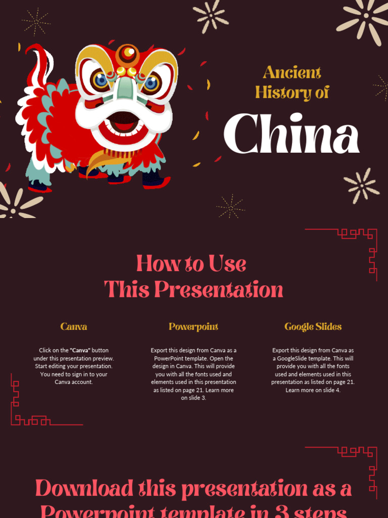 History Subject For Middle School Ancient History of China Brown and ...