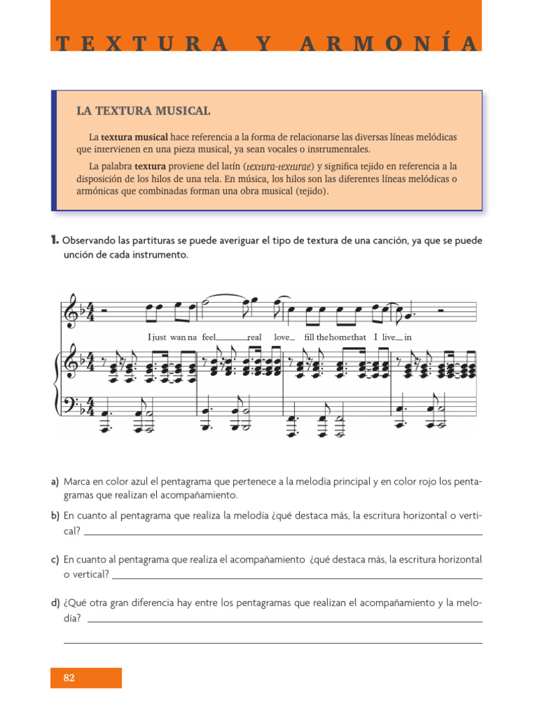 Tipos de Textura Musical Explicados | PDF | Melodía | Partituras