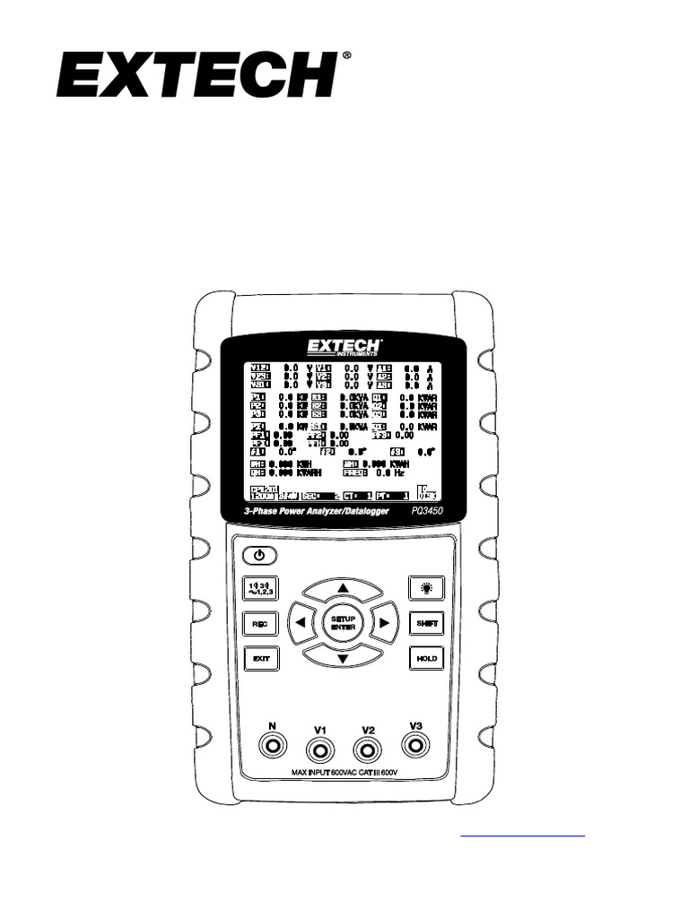 3-Phase Power Analyzer PQ3450 Manual | PDF | Alternating Current ...