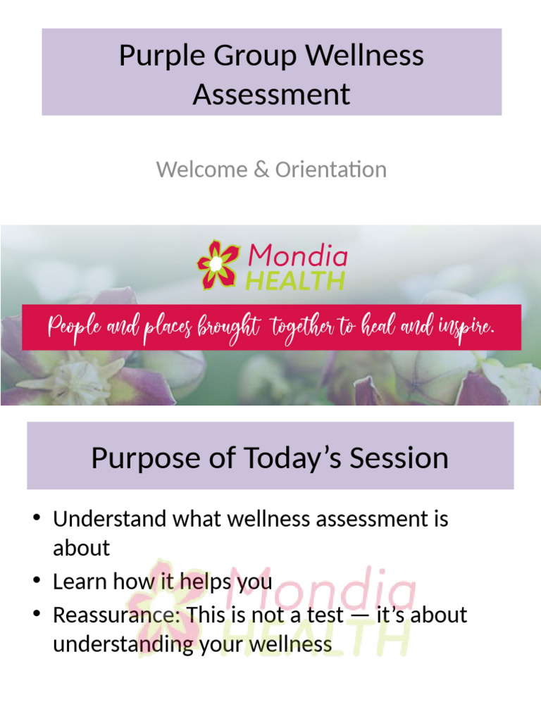 Purple Group Wellness Orientation | PDF