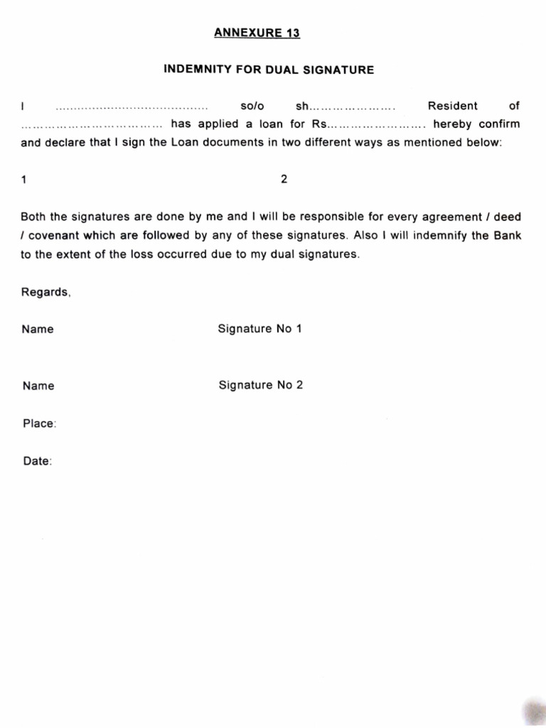Dual Sign Form | PDF