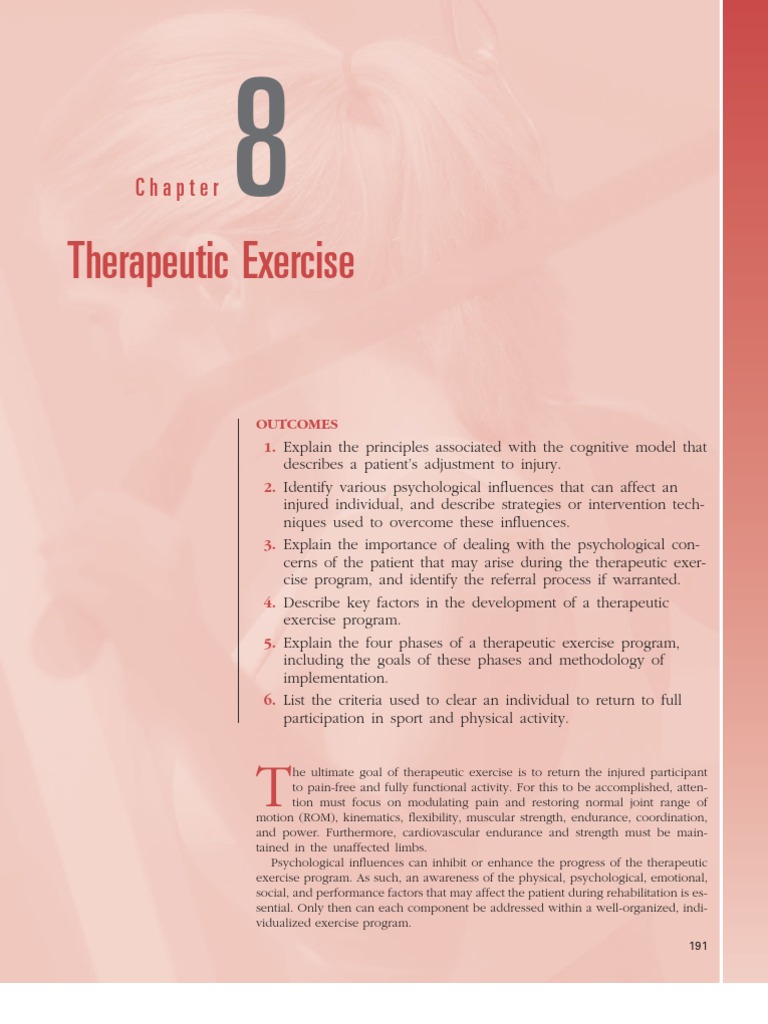 Sample Chapter 8 Therapeutic Exercise | PDF | Physical Therapy | Motivation