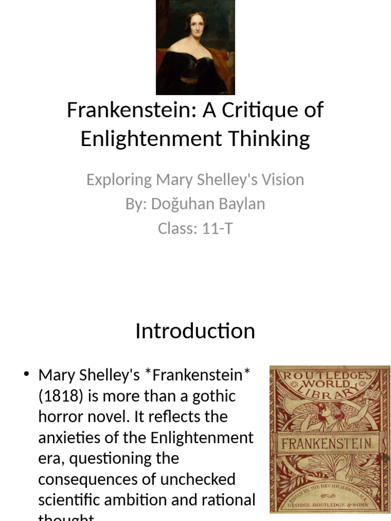 Frankenstein's Critique of Enlightenment | PDF