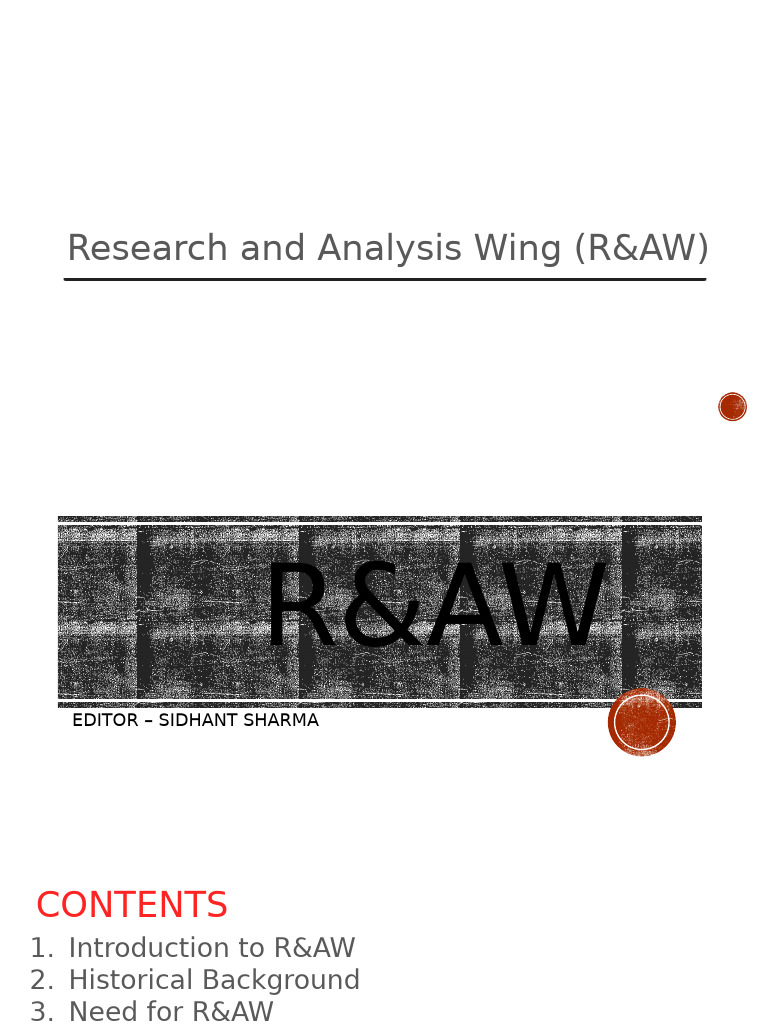 Overview of India's R&AW Operations | PDF | Securities | Military