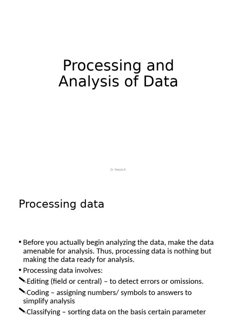 Data Processing and Analysis Guide | PDF | Statistics | Level Of ...