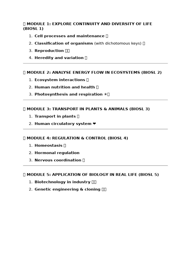 Biology Breakdown | PDF