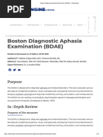 Bdae Boston Diagnostic Aphasia Examination Docs | PDF | Cognitive ...