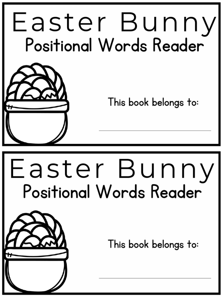 Easter Bunny Positional Words Book PDF | PDF