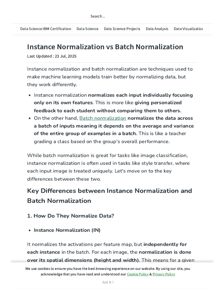 Instance vs Batch Normalization Explained | PDF | Applied Mathematics | Computing