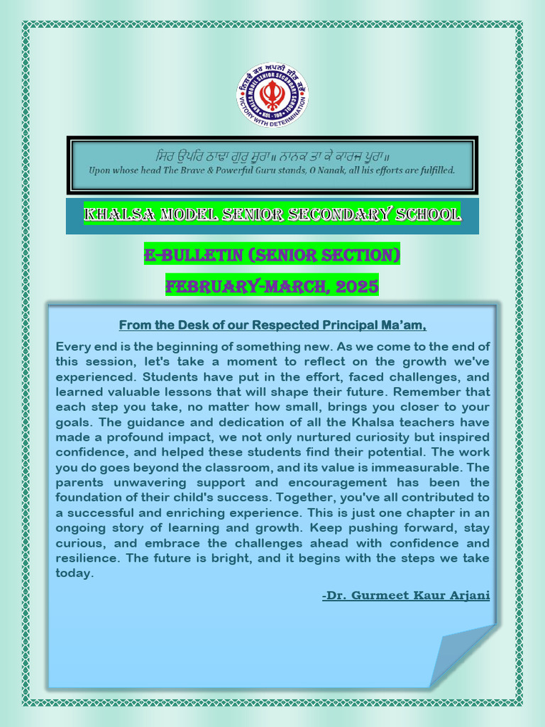 KMSSS E-Bulletin: Feb-Mar 2025 Highlights | PDF