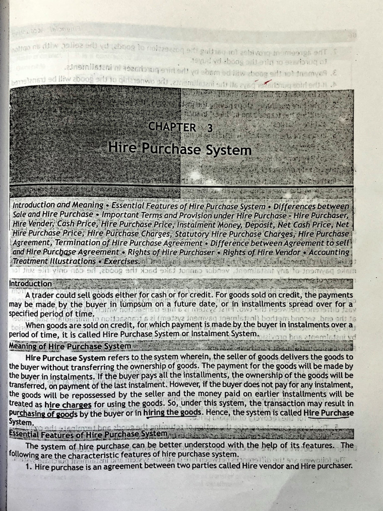 Unit-3 Hire Purchase | PDF