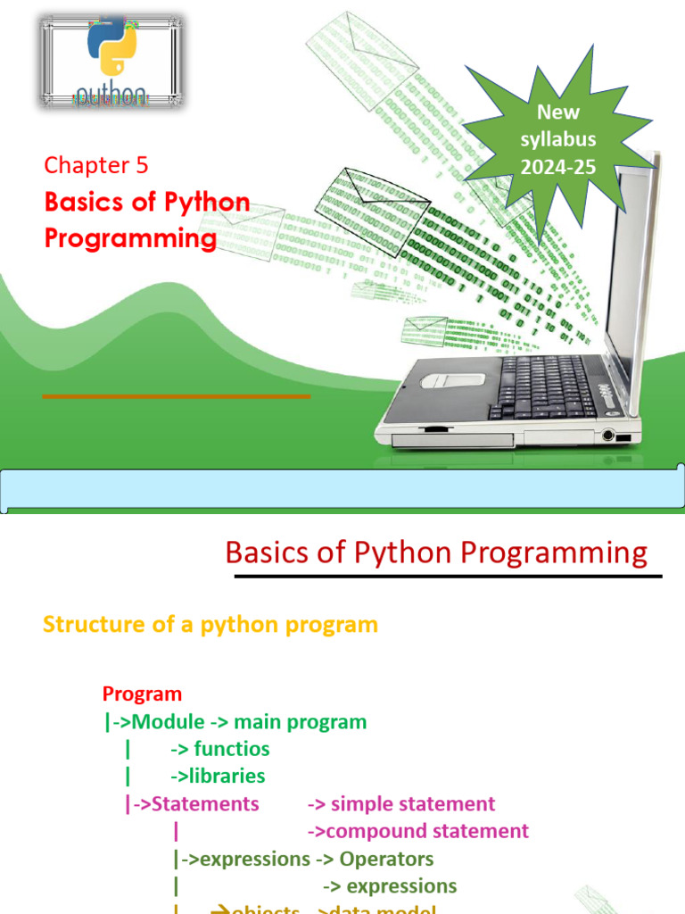 05 - Basics of Python Programming | PDF | Variable (Computer Science) | Data Type