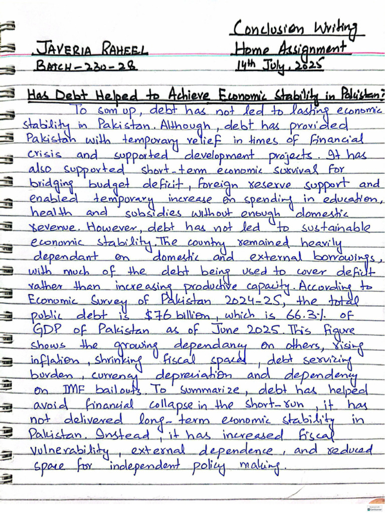 Conclusion Homework | PDF