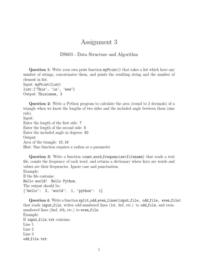 DSA Assignment | PDF