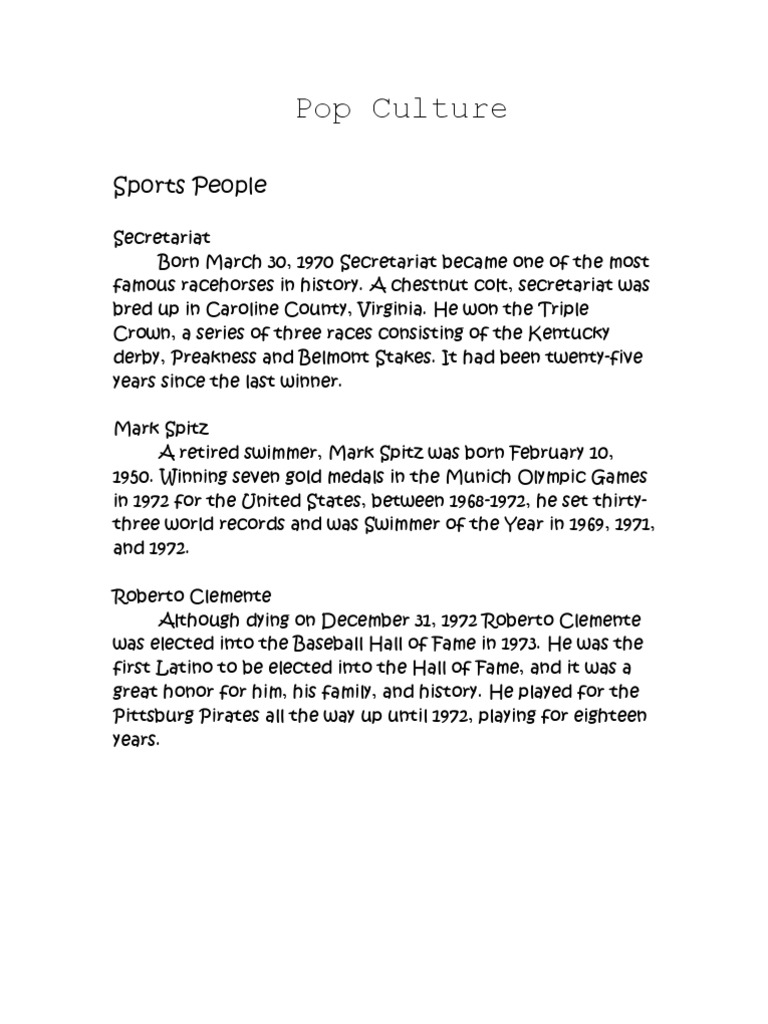 Pop Culture | PDF | Leisure | Entertainment (General)