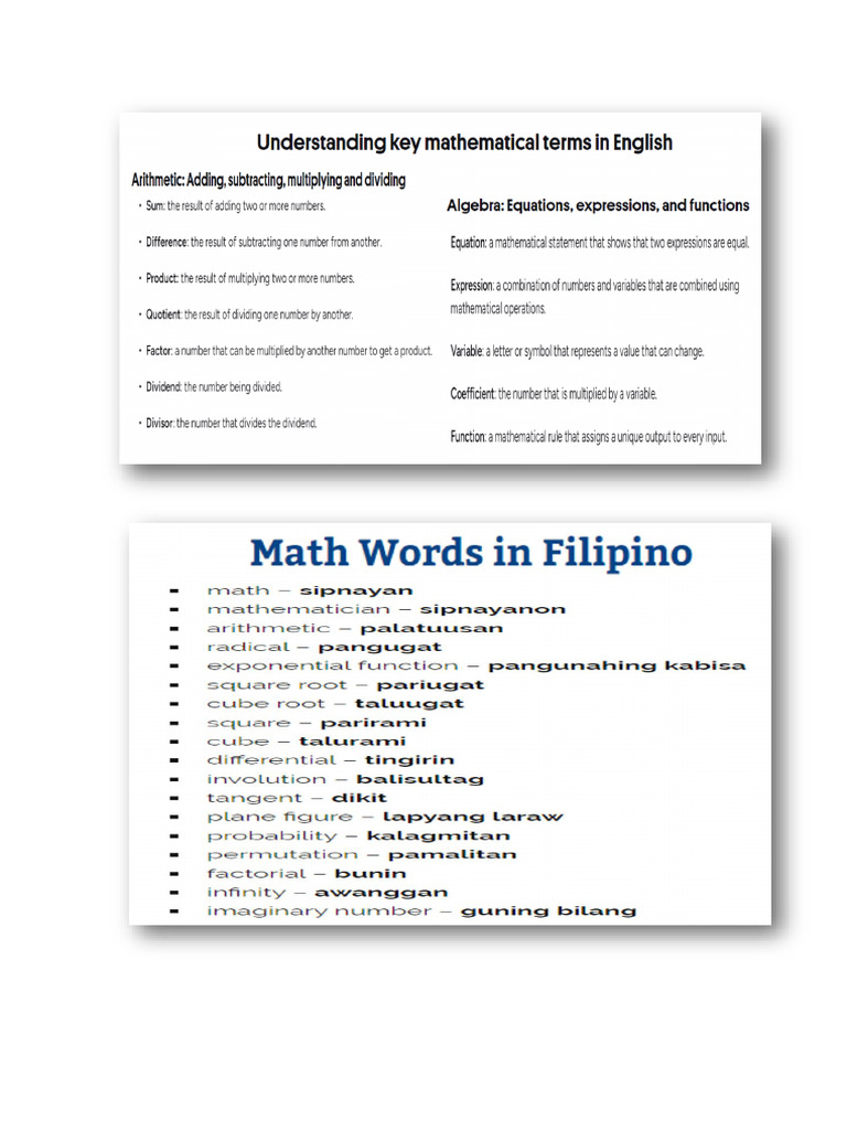English and Filipino Translations | PDF