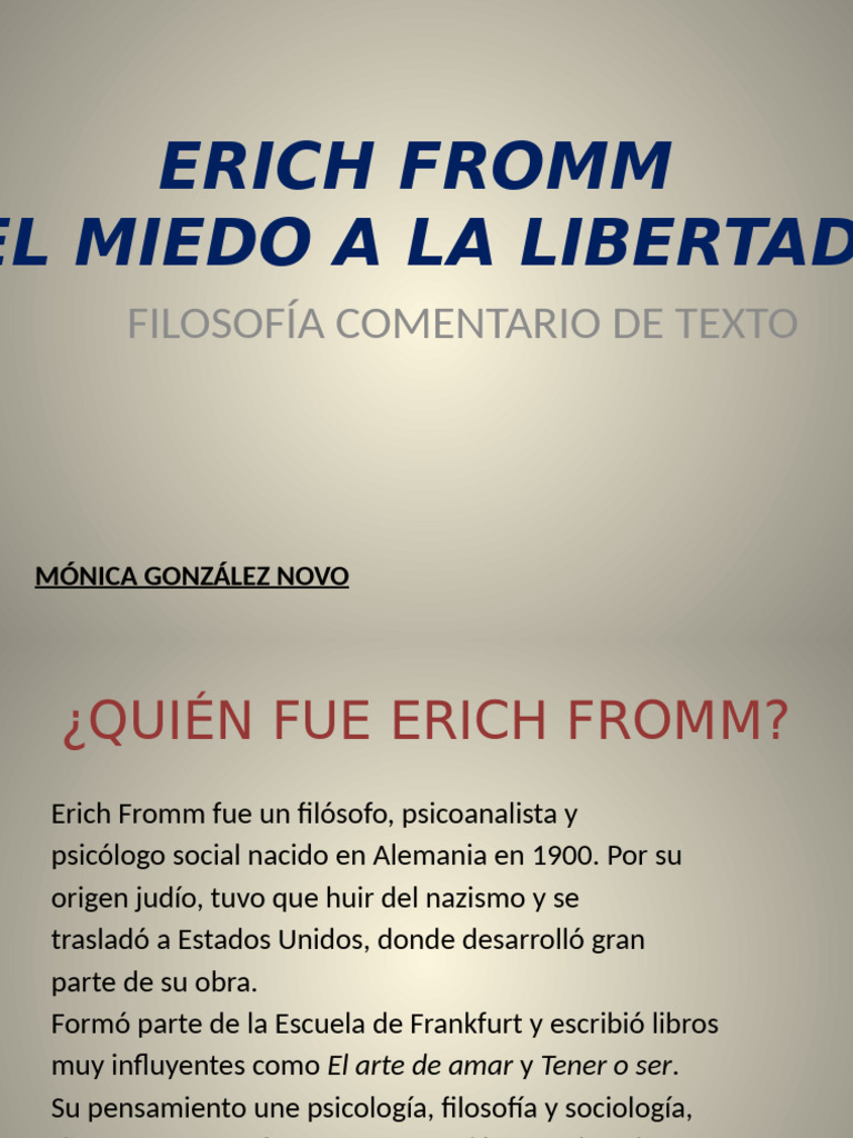 Erich Fromm | PDF | Erich Fromm | Libertad