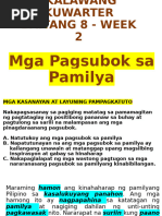 VE 8 Q2 2. Mga Pagsubok Sa Pamilya | PDF