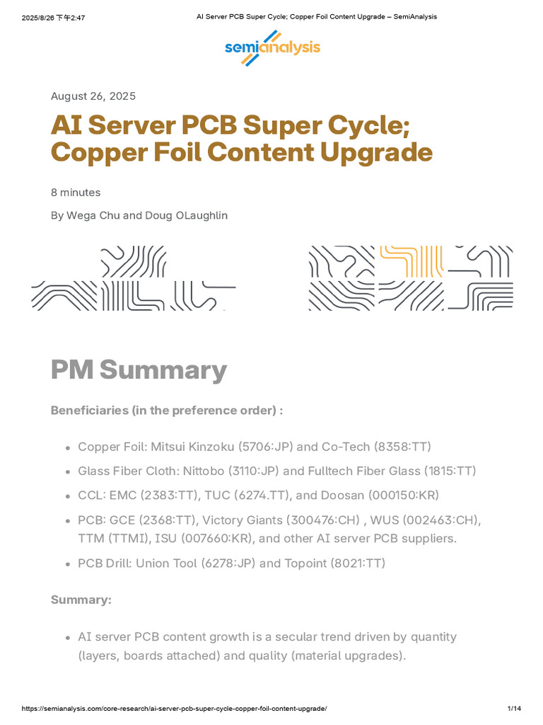 SemiAnalysis PCB Upgrade | PDF | Printed Circuit Board | Copyright