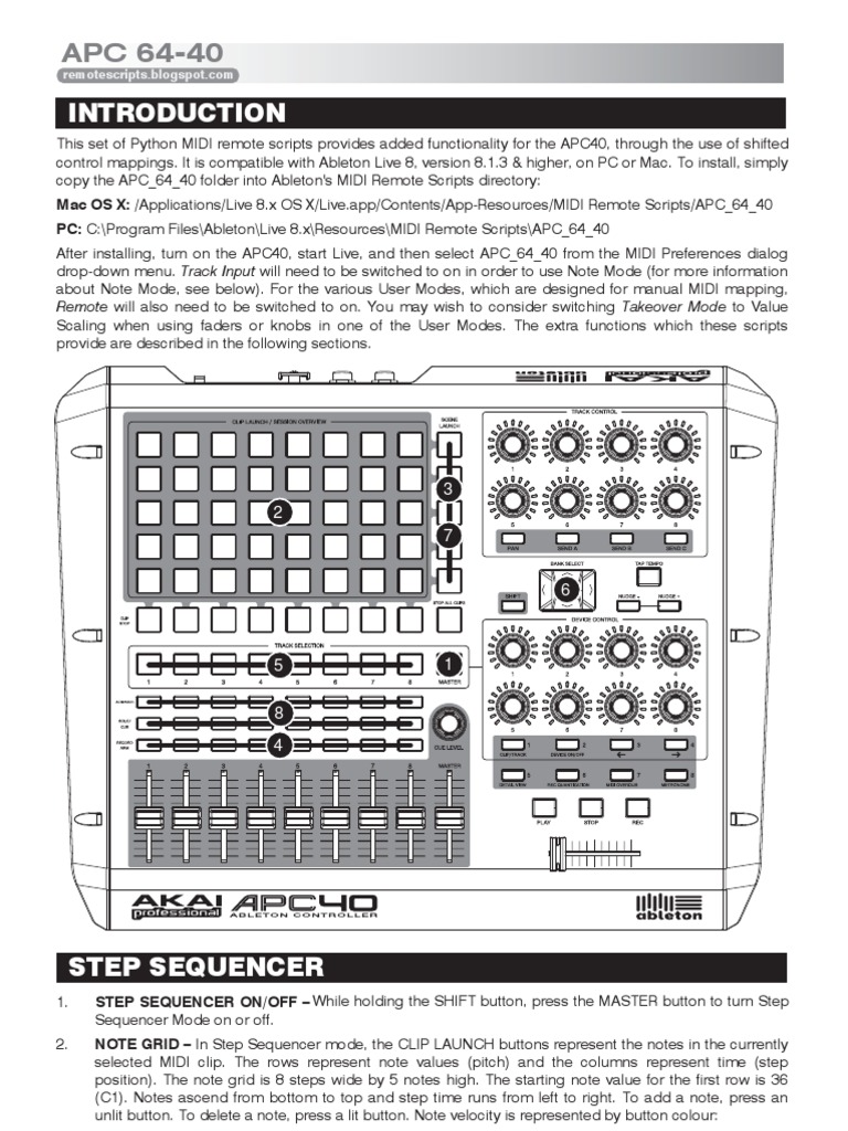 Apc 64 40 Quick Start Guide Rev 1 Pdf Equalization Audio Mac Os