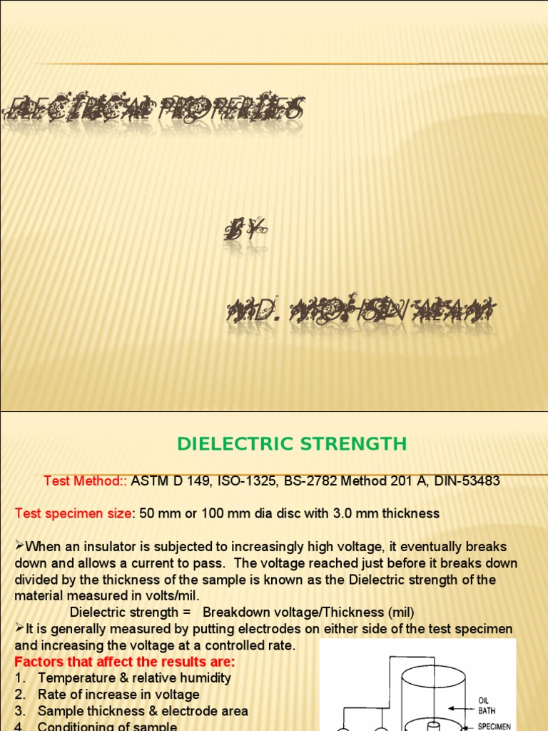 Dielectric Strength and Arc Resistance Testing | PDF | Electric Arc ...