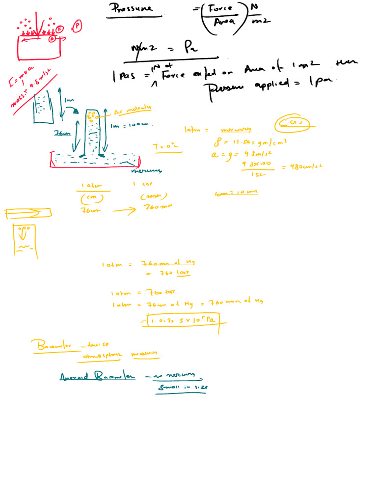 MHZ Pa .: Area of 1m - Then Applied Ipa | PDF | Pressure | Gases