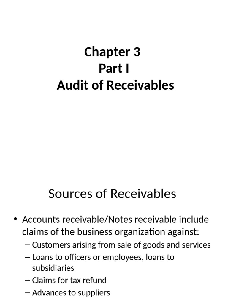 Audit of Receivables and Controls | PDF | Audit | Valuation (Finance)