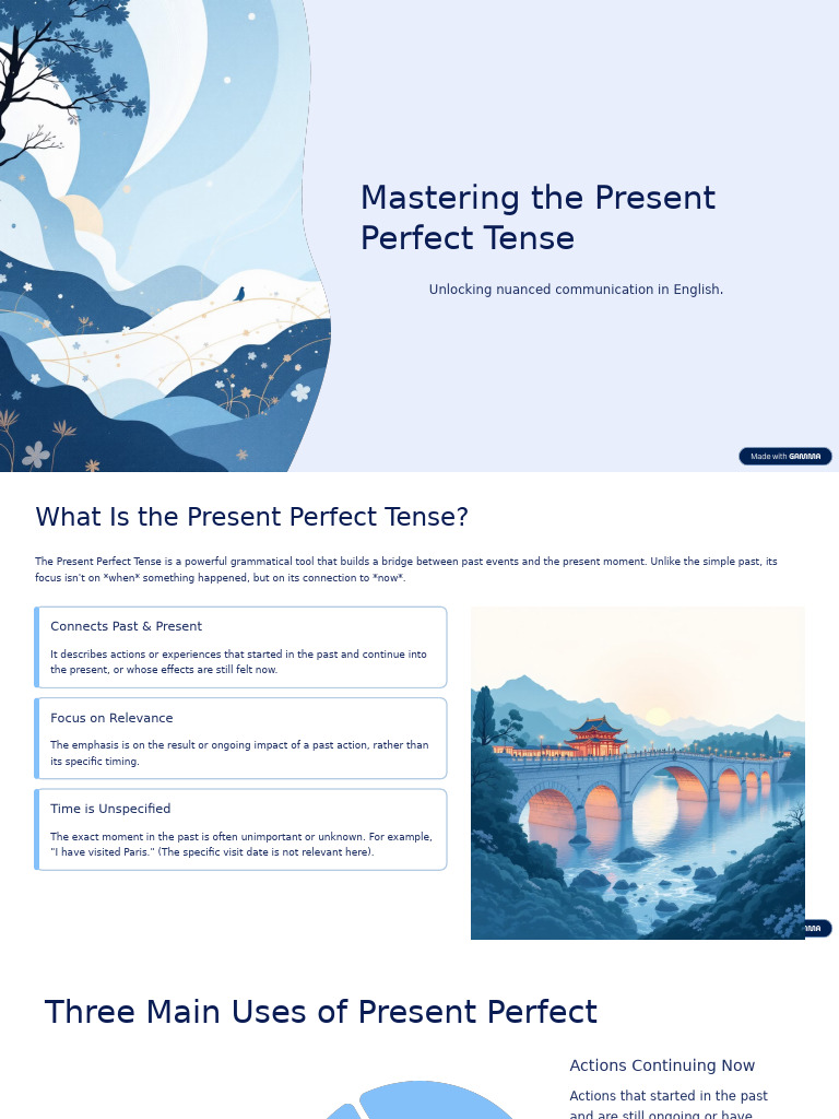 Mastering Present Perfect Tense Guide | PDF | Perfect (Grammar) | Verb